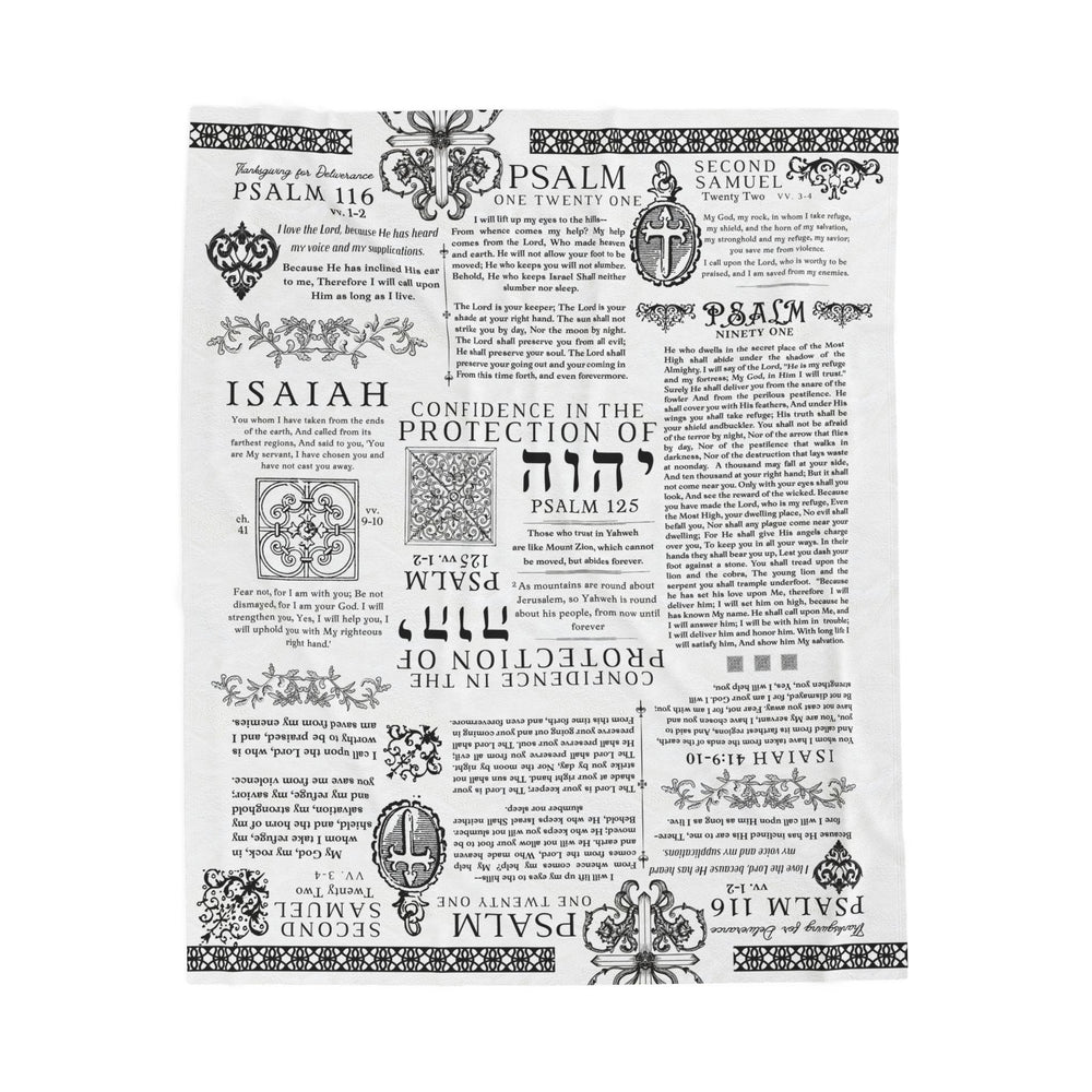 Protection Bible Verse Blanket, Christian Throw for Comfort and Peace,